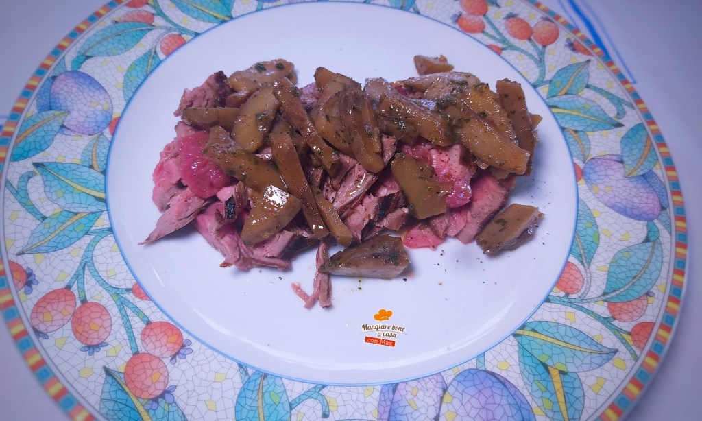 Tagliata di filetto con julienne di fondi di carciofo ...